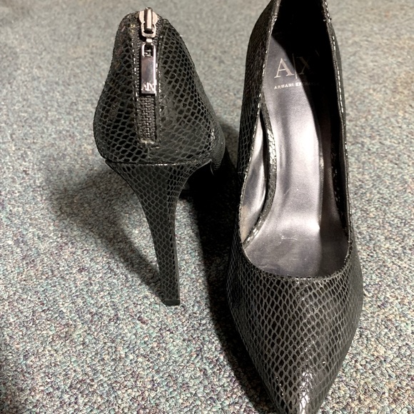 Armani Exchange | Shoes | Armani Exchange Black Snake Skin Pattern ...